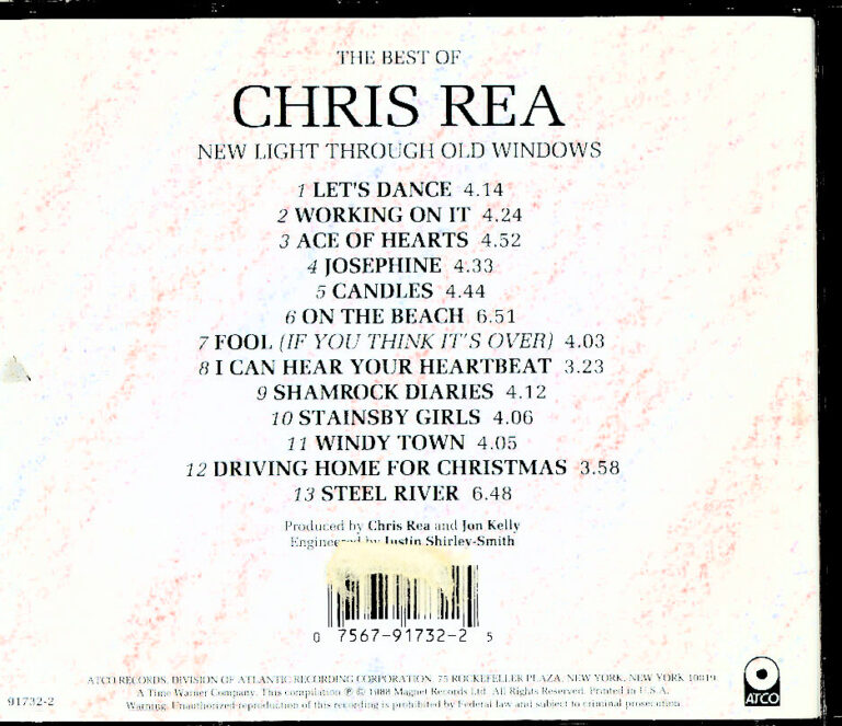 CHRIS REA New Light Trough Old Windows CD – Urlanumis